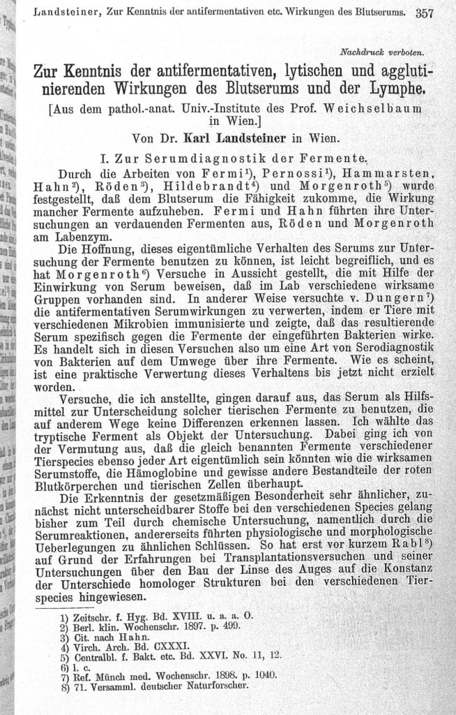 Discovery Of Blood Types: When Were Blood Types Discovered?